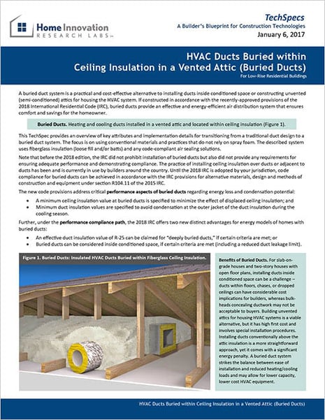 Understanding the Benefits of Buried Duct Systems | Insulation Institute